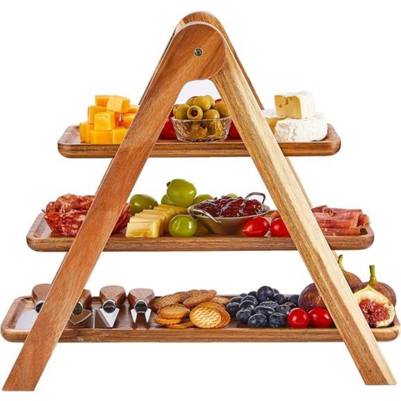 Dining | Appetizer Serving Tray Acacia Wooden Tray Charcuterie Boards 3 ...